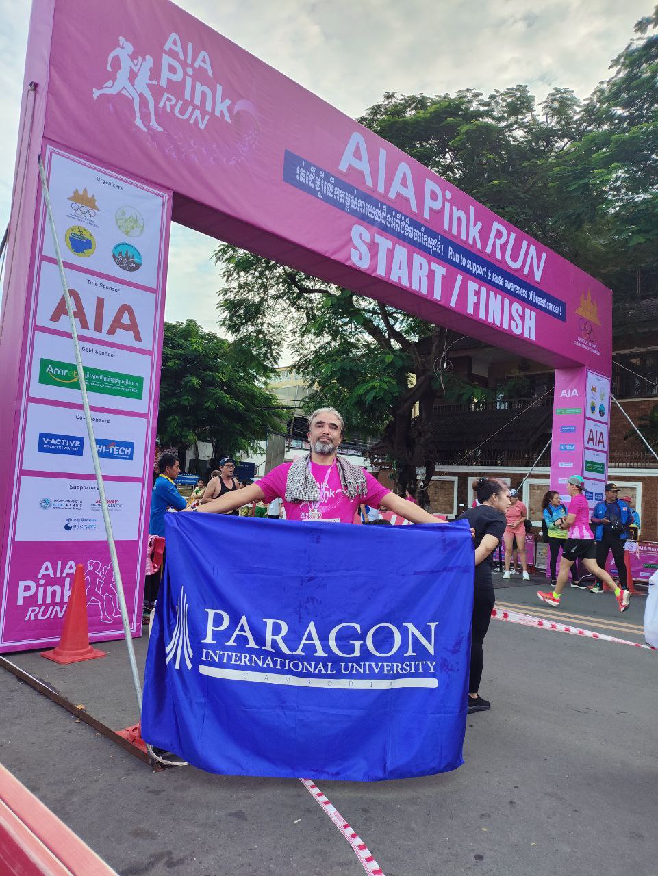 ParagonU representative at AIA Pink Run 2025, in support of awareness ...